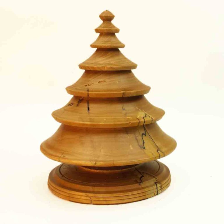 Wood Christmas Tree in Spalted Maple – Item 476 | Sunrise Woodwork