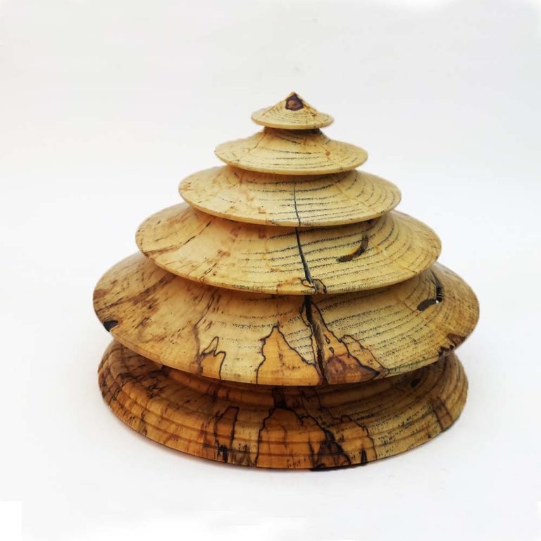Wood Christmas Tree in Spalted Maple – Item 508 | Sunrise Woodwork