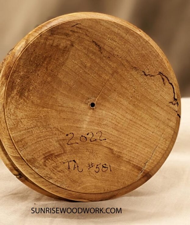 Wood Christmas Tree in Spalted Sugar Maple – Item 581 | Sunrise Woodwork